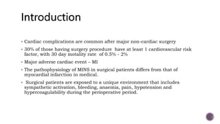 Myocardial injury after non cardiac surgery (MINS.pptx