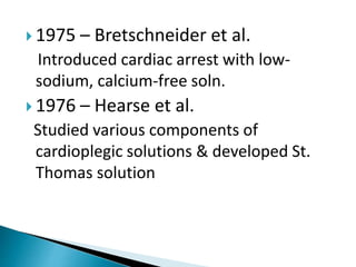Myocardial protection in cardiac surgery | PPTX