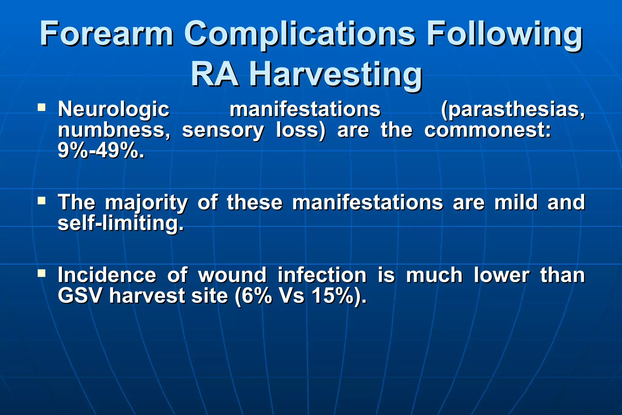 Myocardial revascularisation using radial artery presentation | PPT