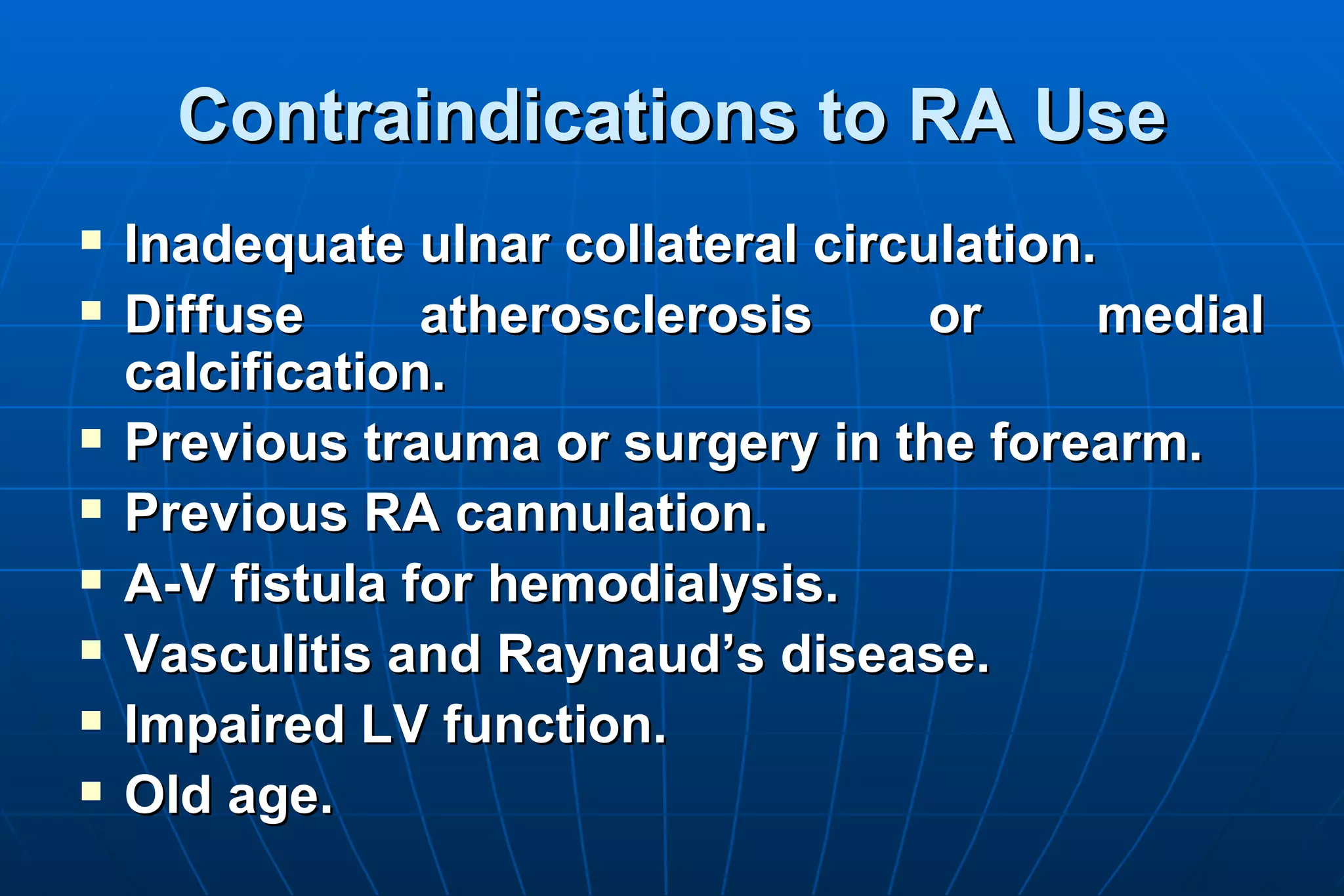 Myocardial revascularisation using radial artery presentation | PPT