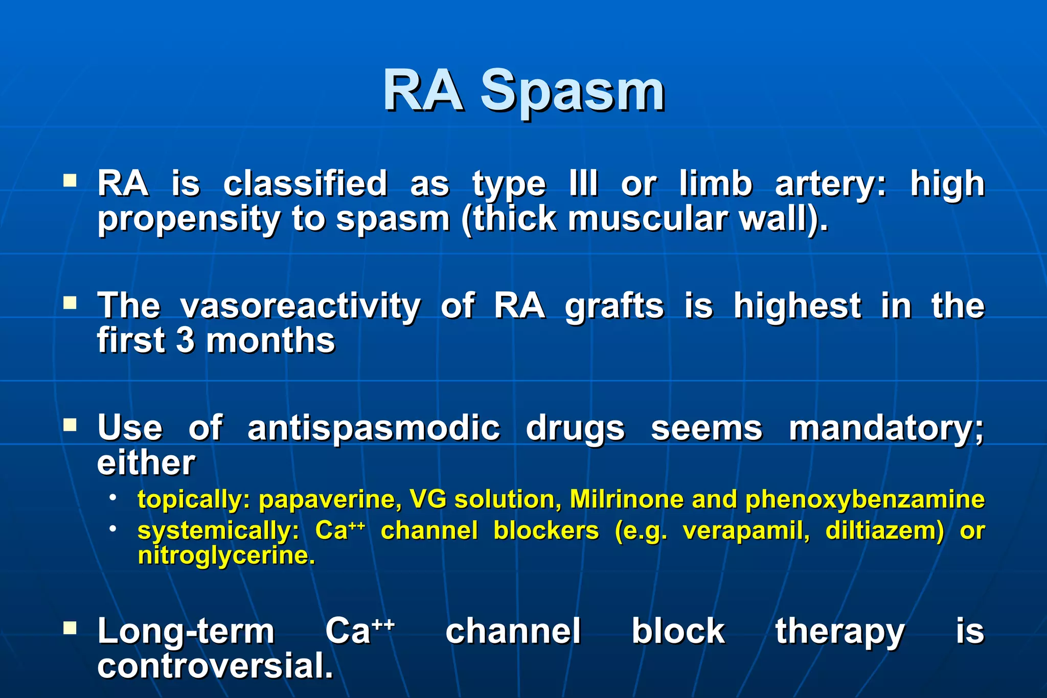 Myocardial revascularisation using radial artery presentation | PPT