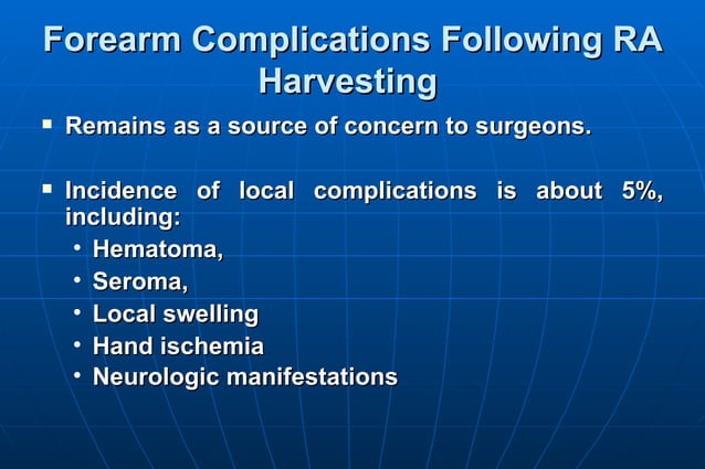 Myocardial revascularisation using radial artery presentation | PPT ...