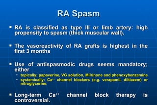 Myocardial revascularisation using radial artery presentation | PPT
