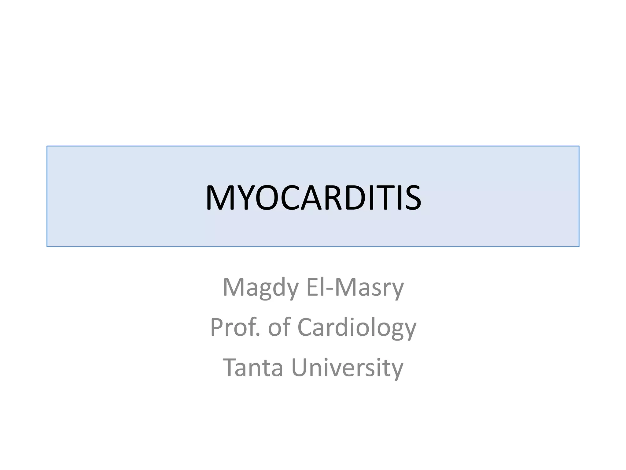 Myocarditis | PPTX