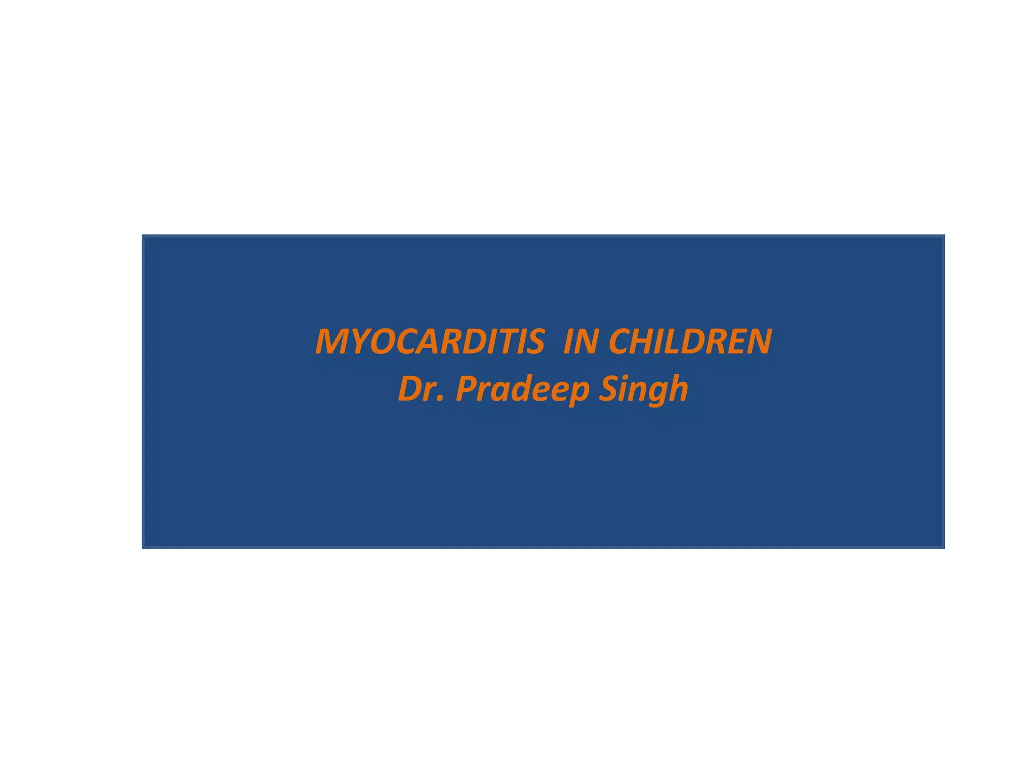 Myocarditis in children | PPT