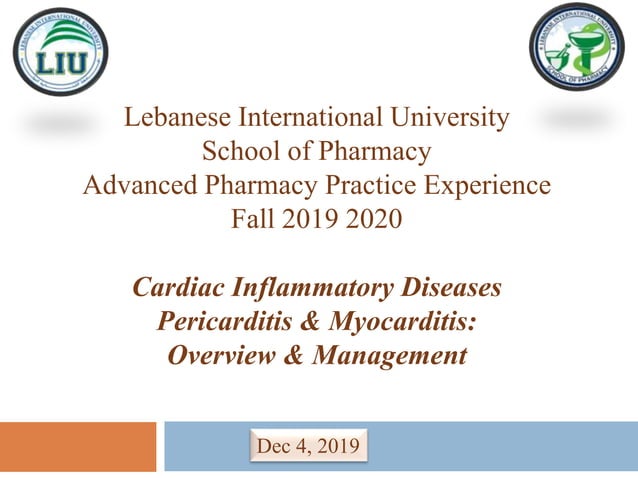 Myocarditis And Pericarditis Diagnosis And Management Ppt