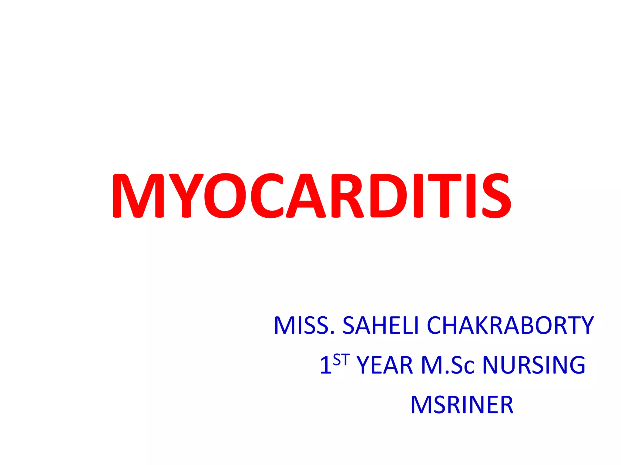 Myocarditis | PPTX