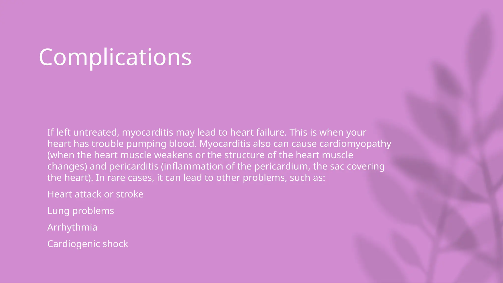 hospital therapy cardiac myocarditis pptx. | PPT