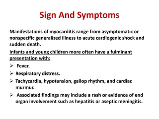 Myocarditis in children | PPTX
