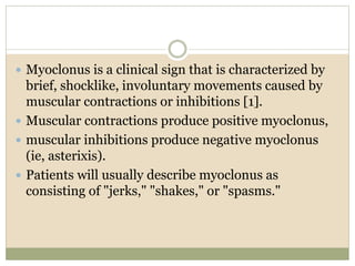 Myoclonus | PPTX