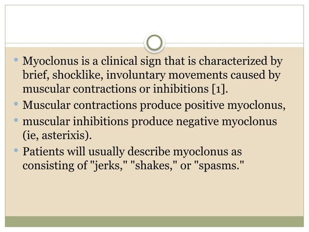 myoclonus.pptx............................. | PPT