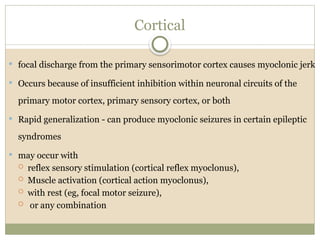 myoclonus.pptx............................. | PPTX