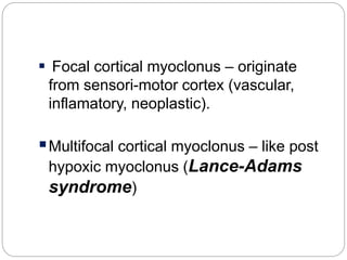 Myoclonus seizure | PPTX