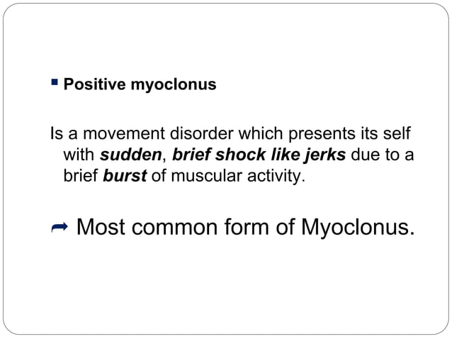 Myoclonus seizure | PPTX