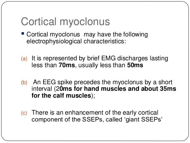 Myoclonus seizure