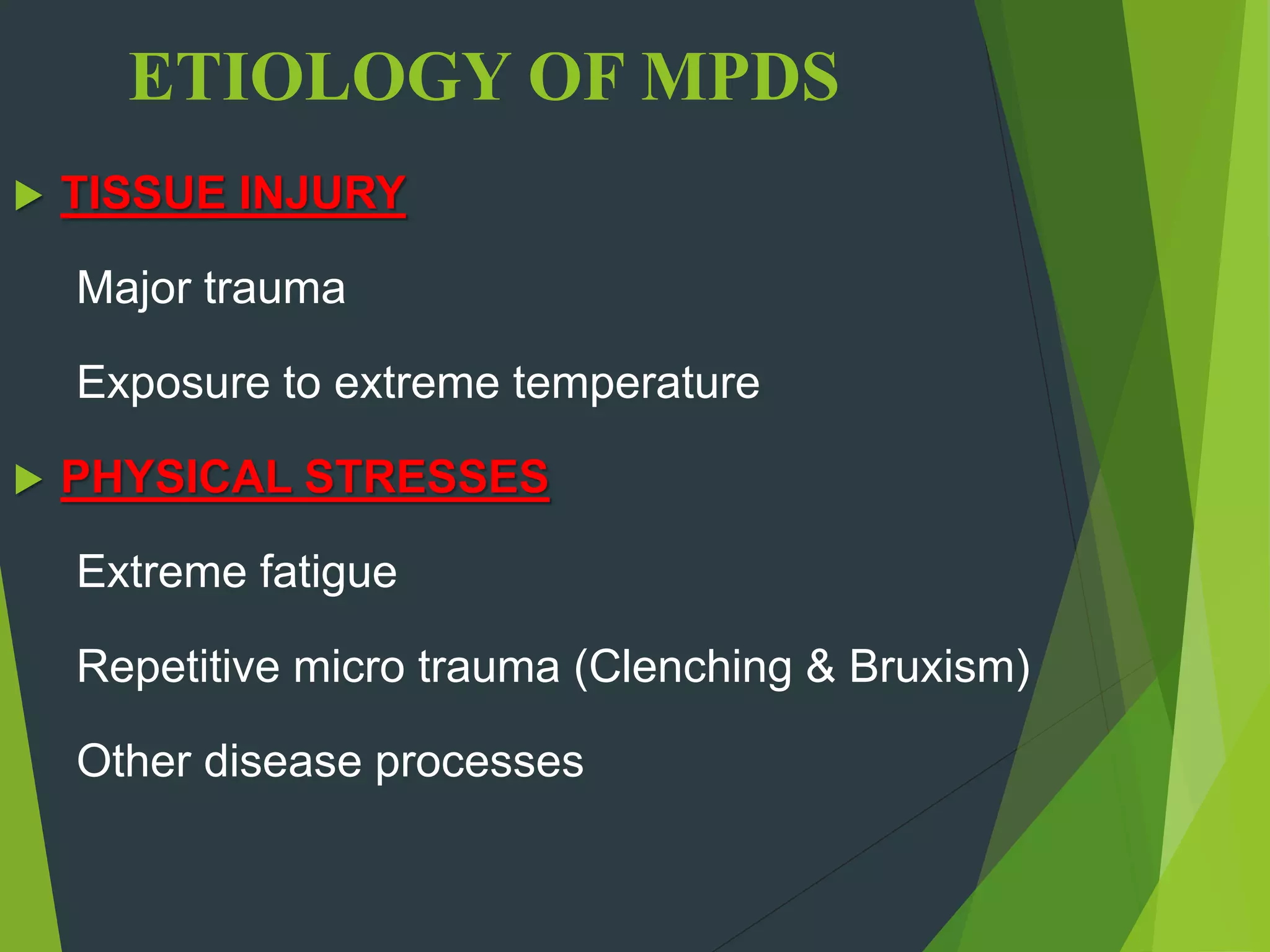 Myofacial pain dysfunction syndrome anindya | PPTX