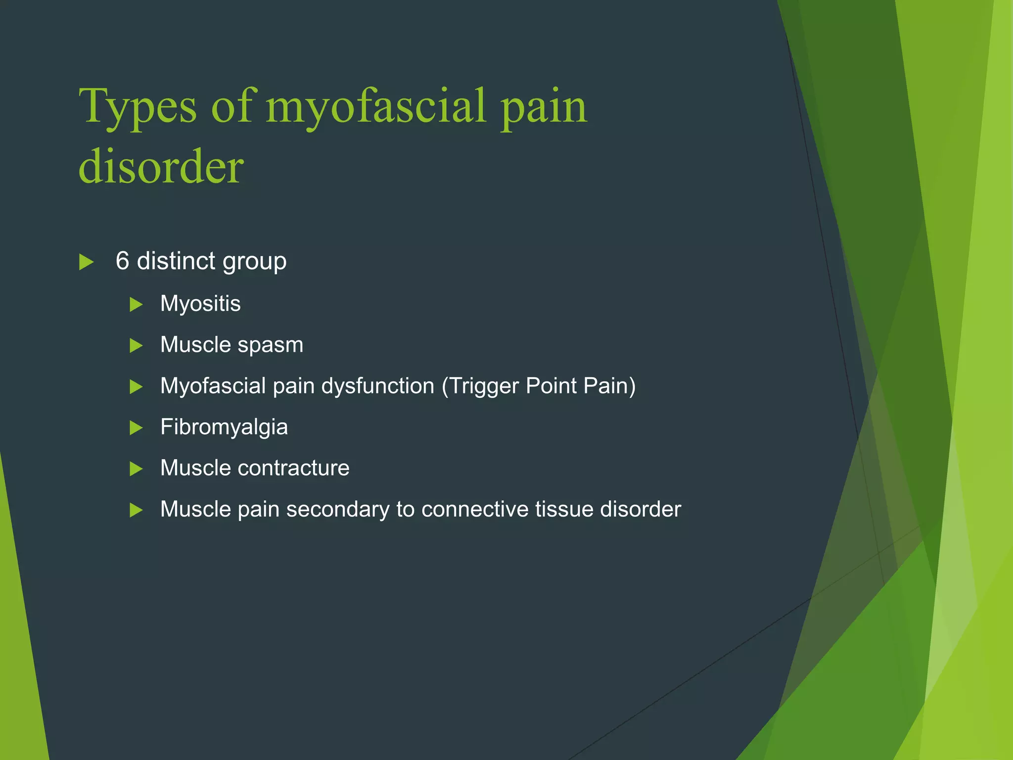 Myofacial pain dysfunction syndrome anindya | PPTX