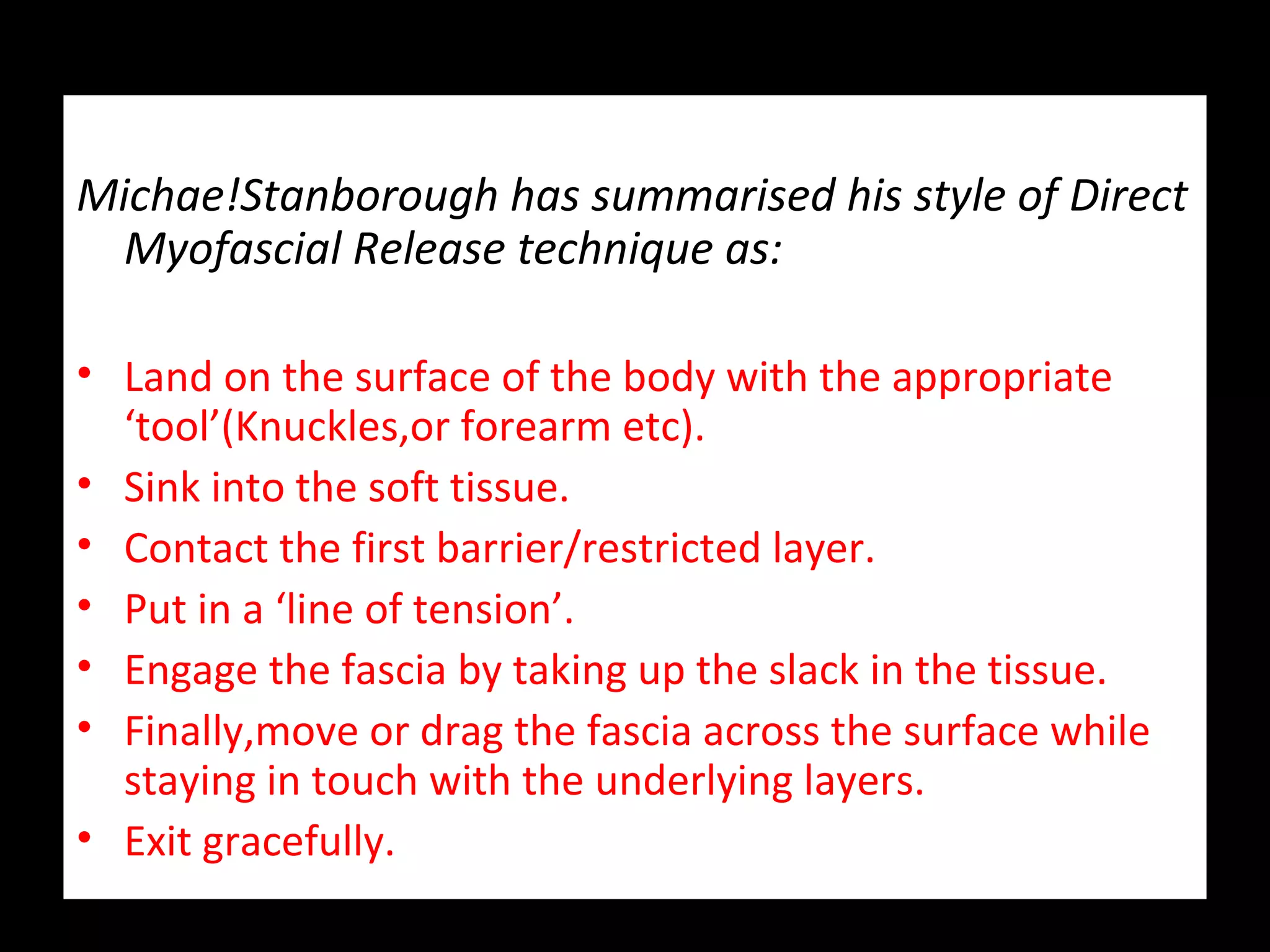 Myofacial Release Therapy(MFR). | PPT