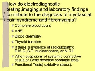 Myofascial pain and fibromyalgia | PPT