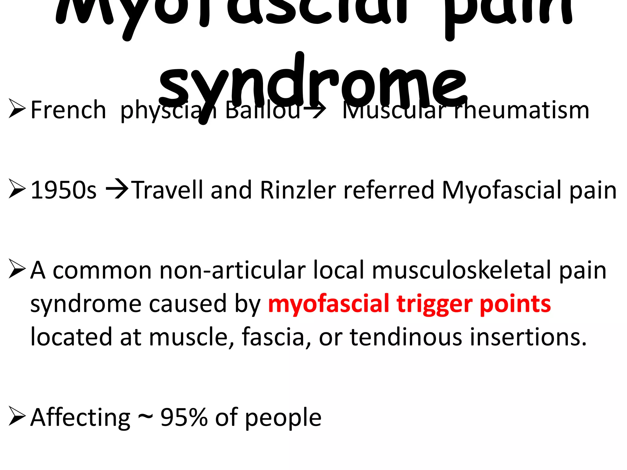 Myofascial pain conditions causing low back pain | PPTX