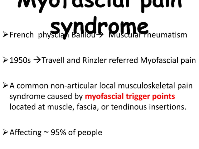 Myofascial pain conditions causing low back pain | PPTX