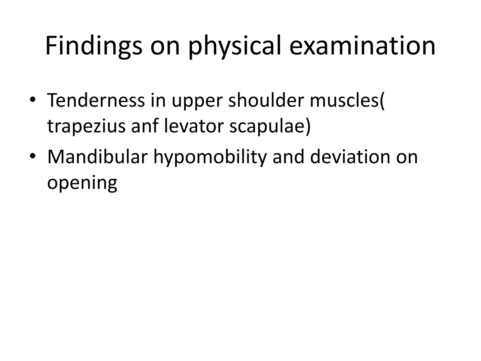 Myofascial pain dysfunction (mpd) | PPTX