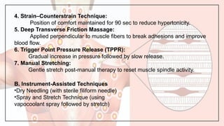 MYOFASCIAL TRIGGER POINTS / manual therapy for trigger points release ...