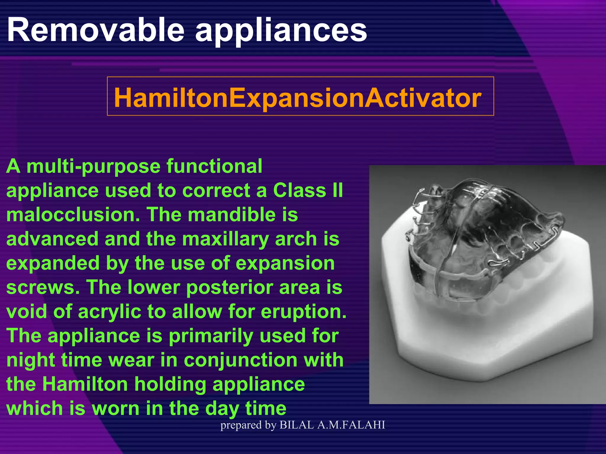 Myofunctional appliances in orthodontic | PPT