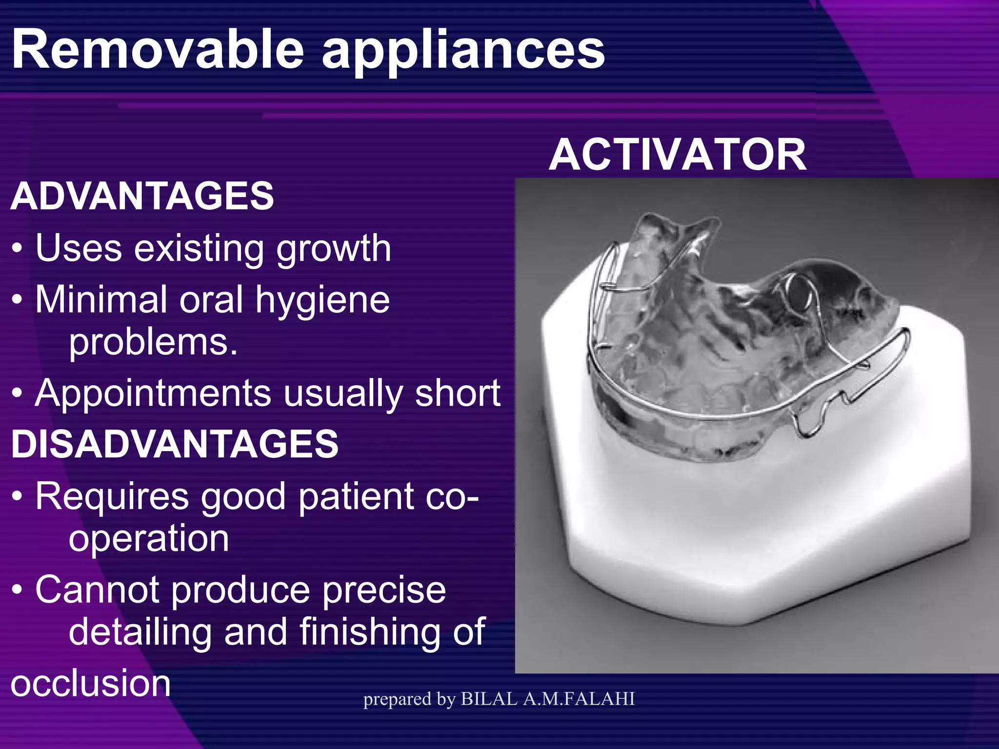 Myofunctional appliances in orthodontic | PPT
