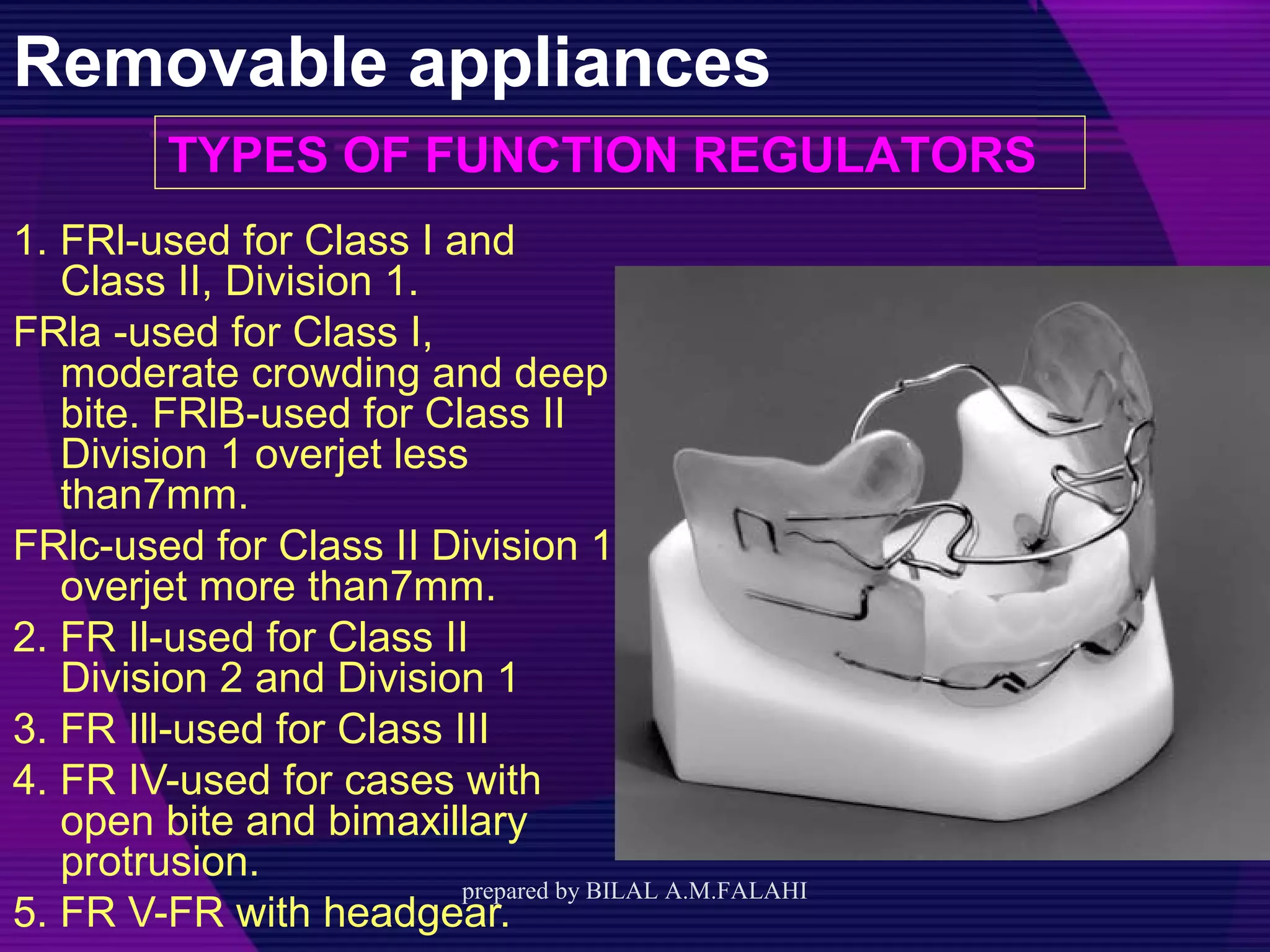 Myofunctional appliances in orthodontic | PPT