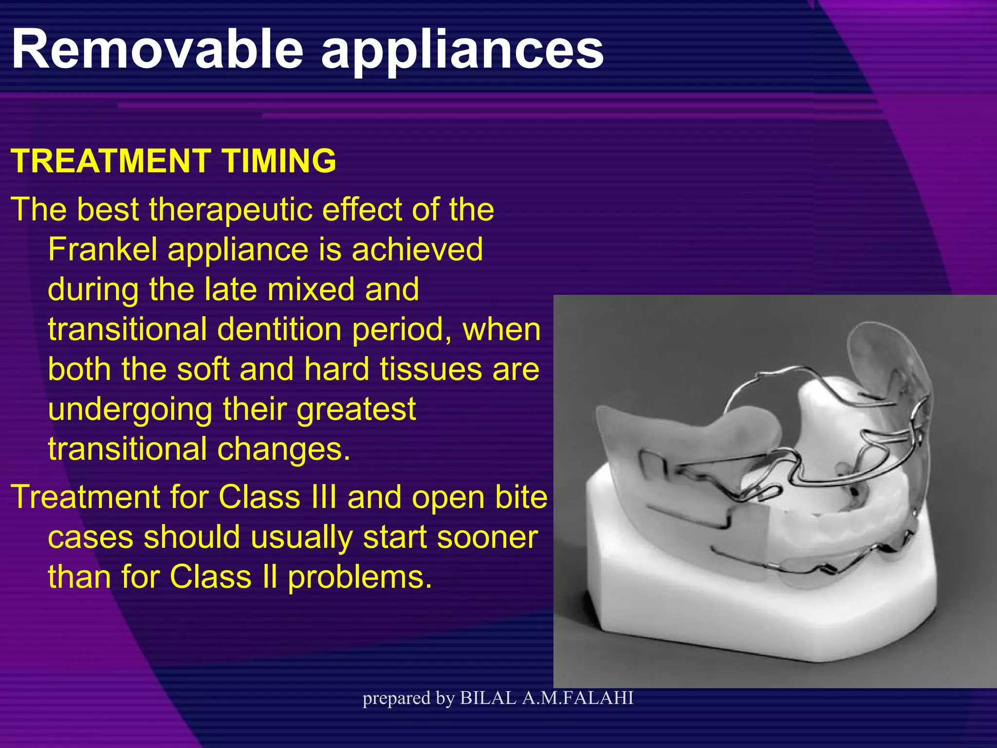 Myofunctional appliances in orthodontic | PPT