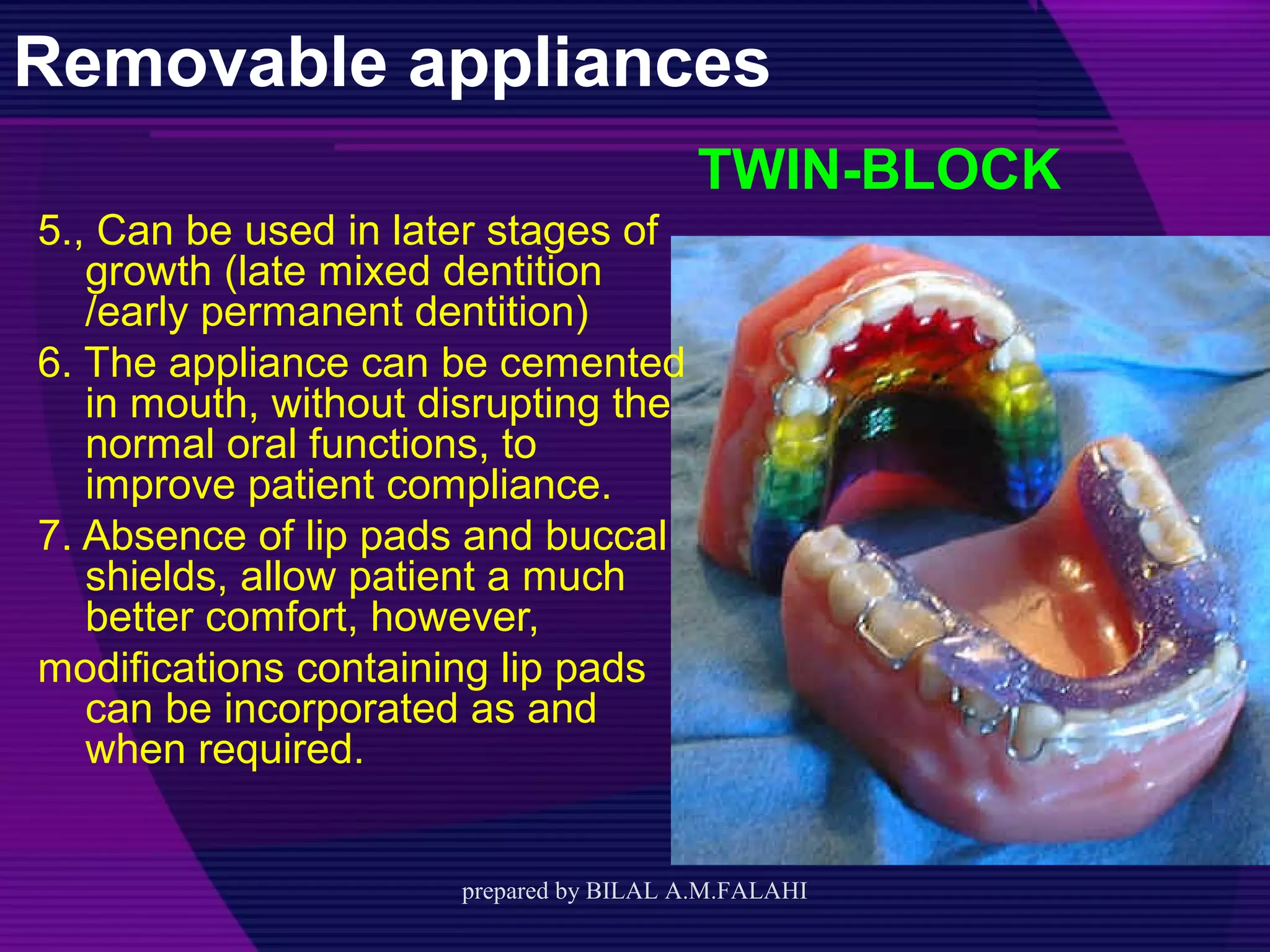 Myofunctional appliances in orthodontic | PPT