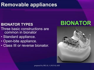 Myofunctional appliances in orthodontic | PPT