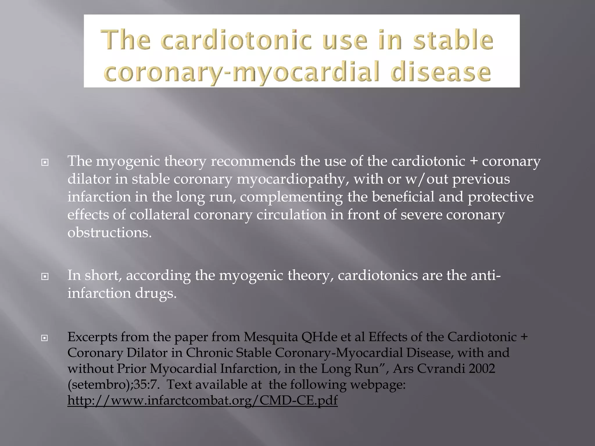 Myogenic Theory of Myocardial Infarction | PDF