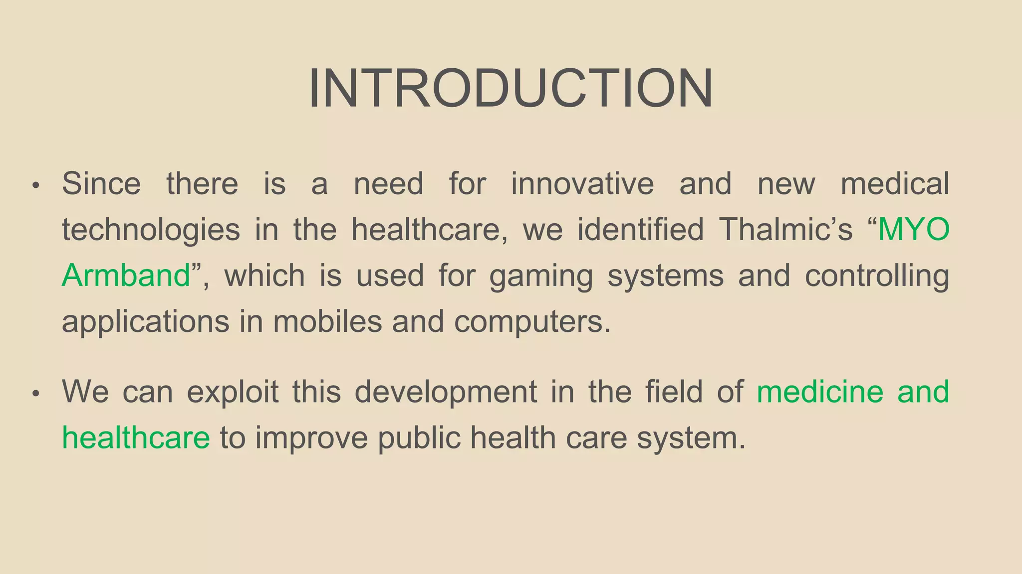 MYO Armband for Physiotherapy Healthcare: A Case Study Using Gesture Recognition Application | PPTX