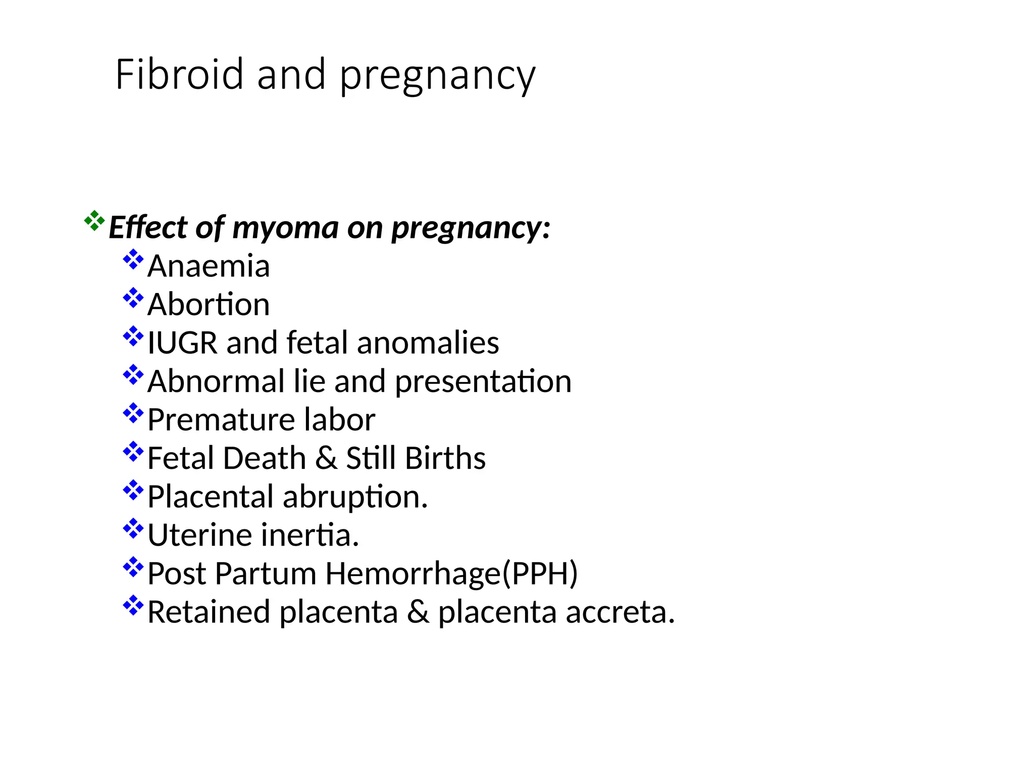 uterine fibroids at glance covering all types | PPT
