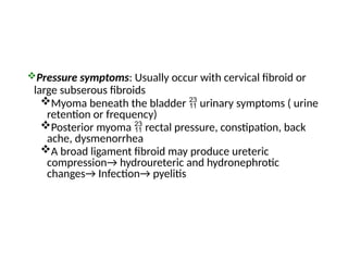 uterine fibroids at glance covering all types | PPTX