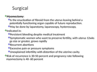 uterine fibroids at glance covering all types | PPT