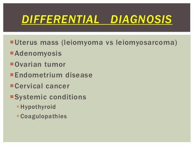 Myoma uteri presentation