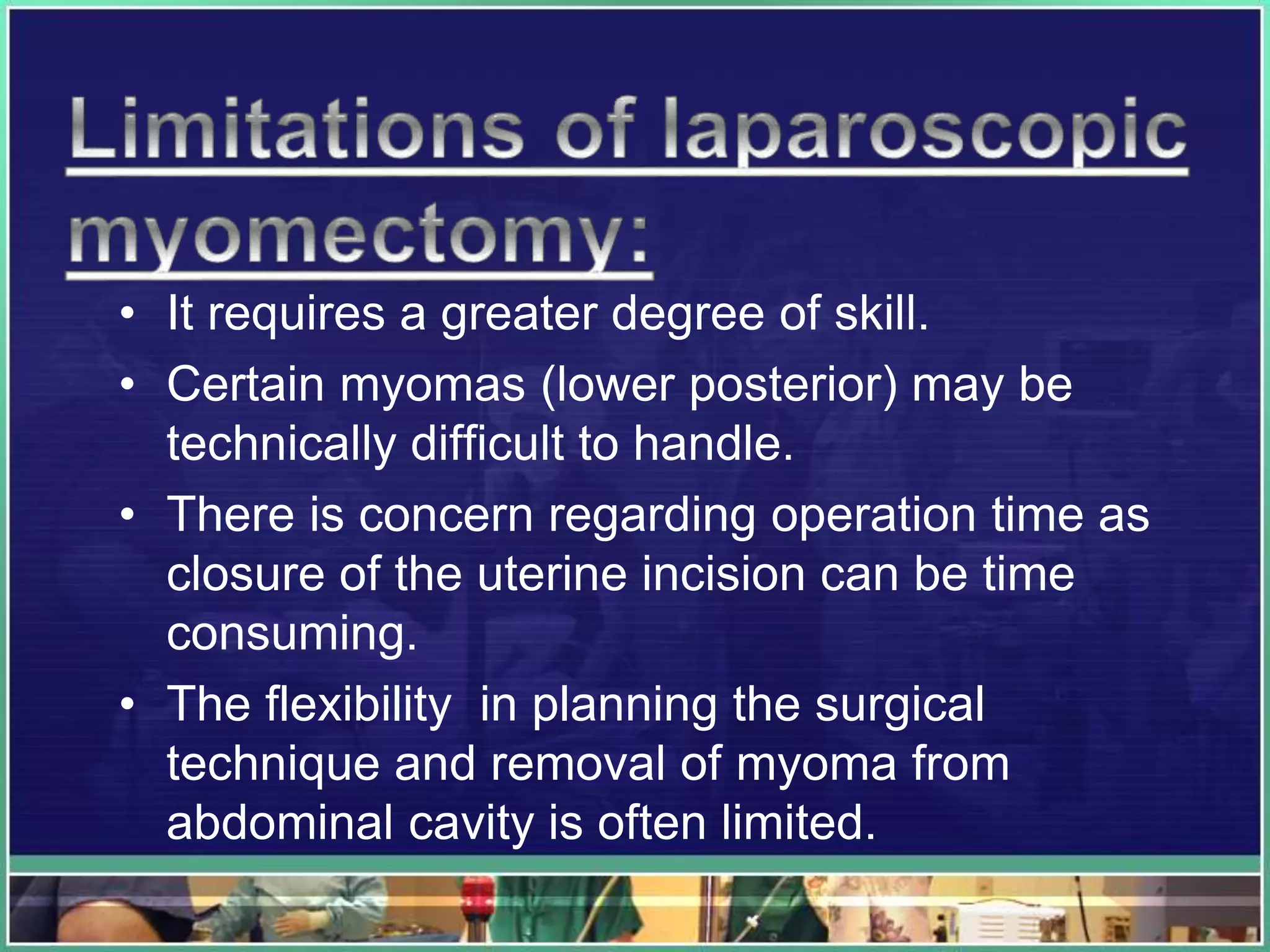 Myomectomy laparoscopic-vs-laparotomy 2 | PPTX