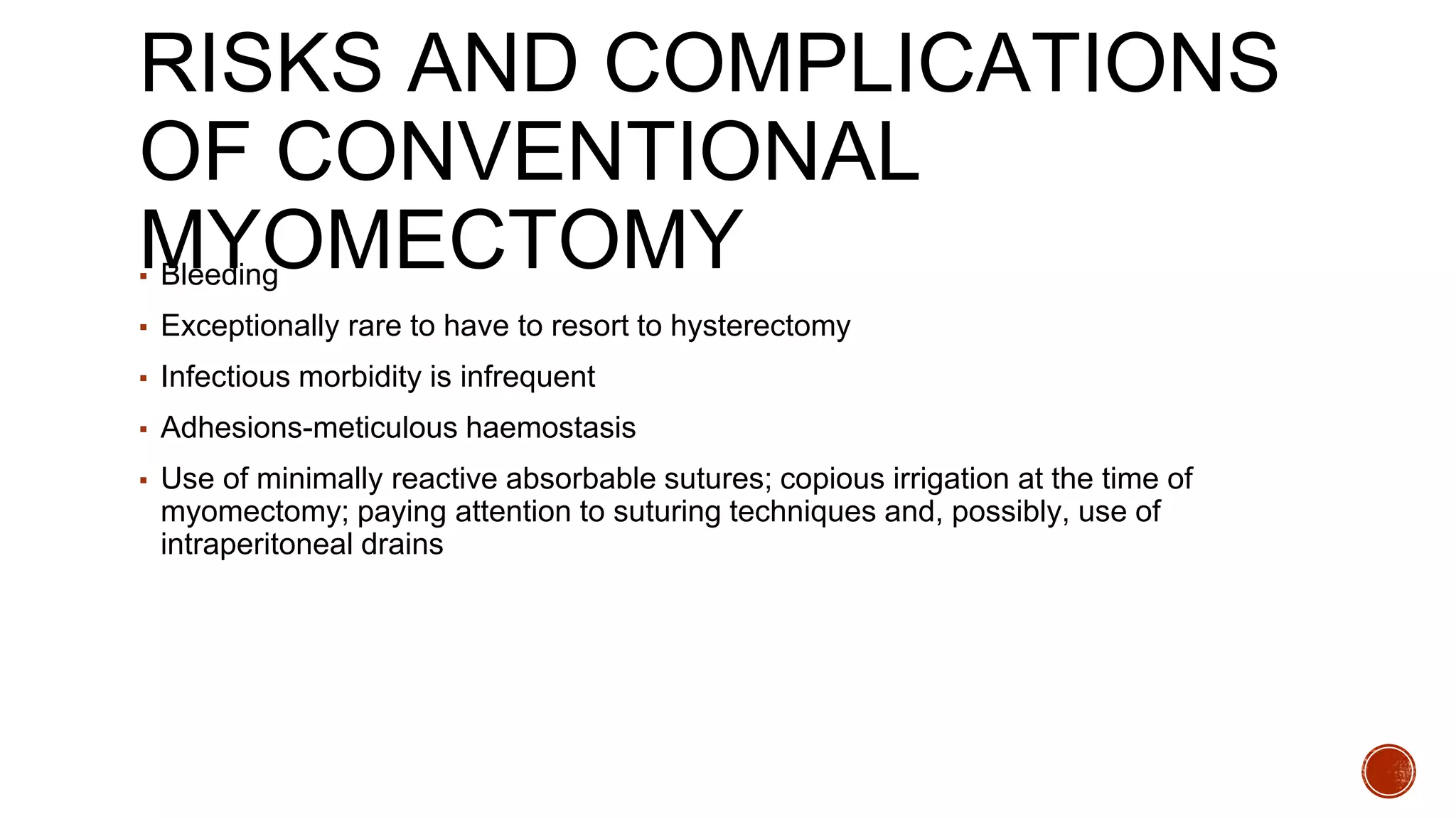 Myomectomy sneha | PPTX