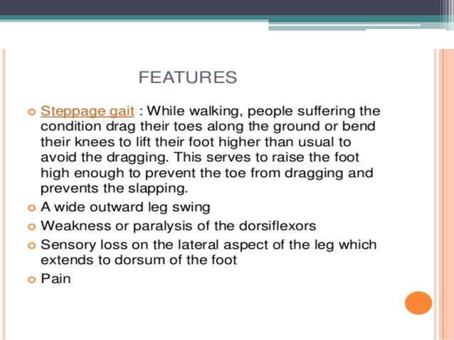 neuropathic gait and foot drop | PPTX
