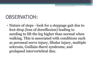 neuropathic gait and foot drop | PPTX