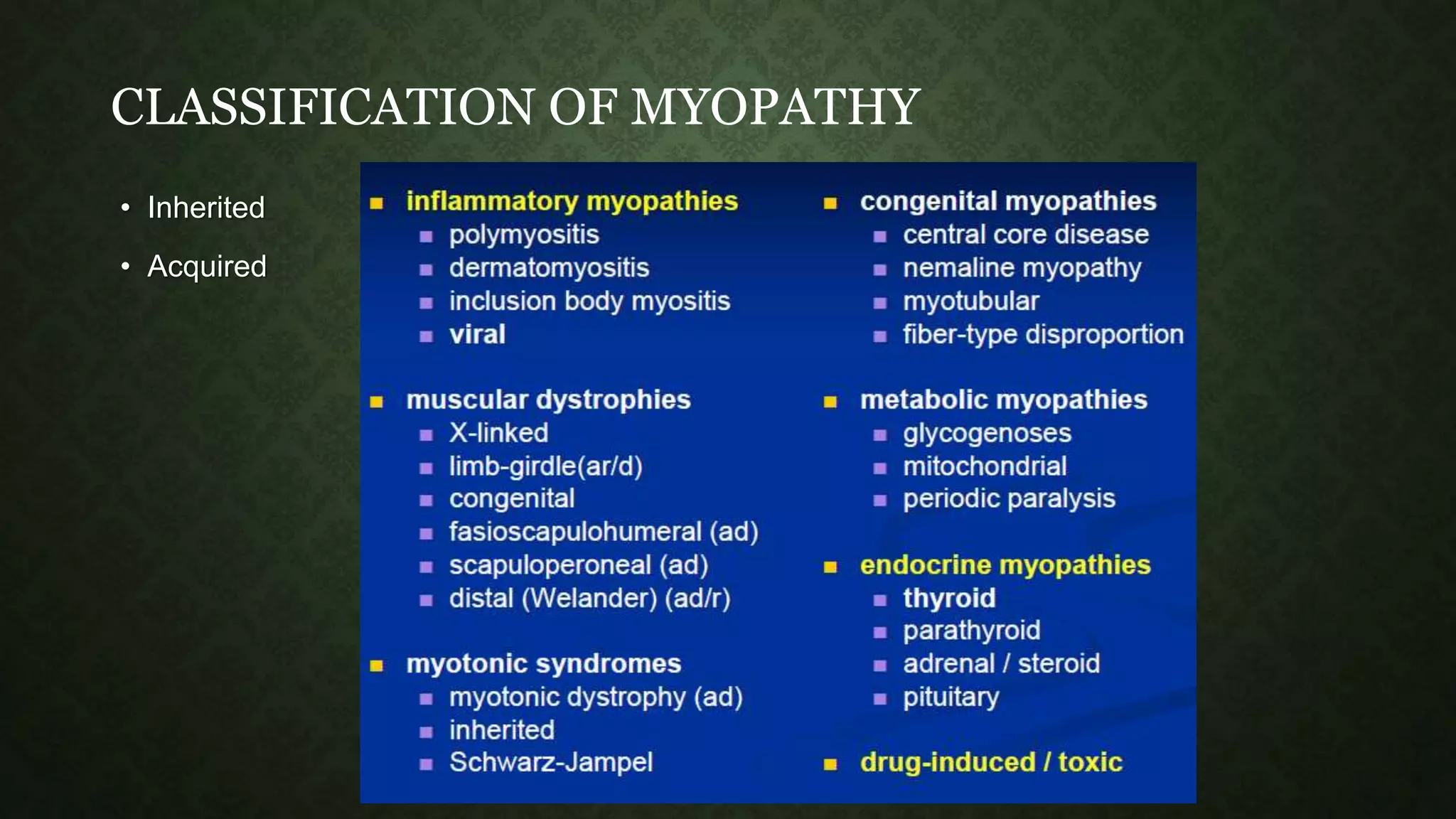 Myopathies | PPTX