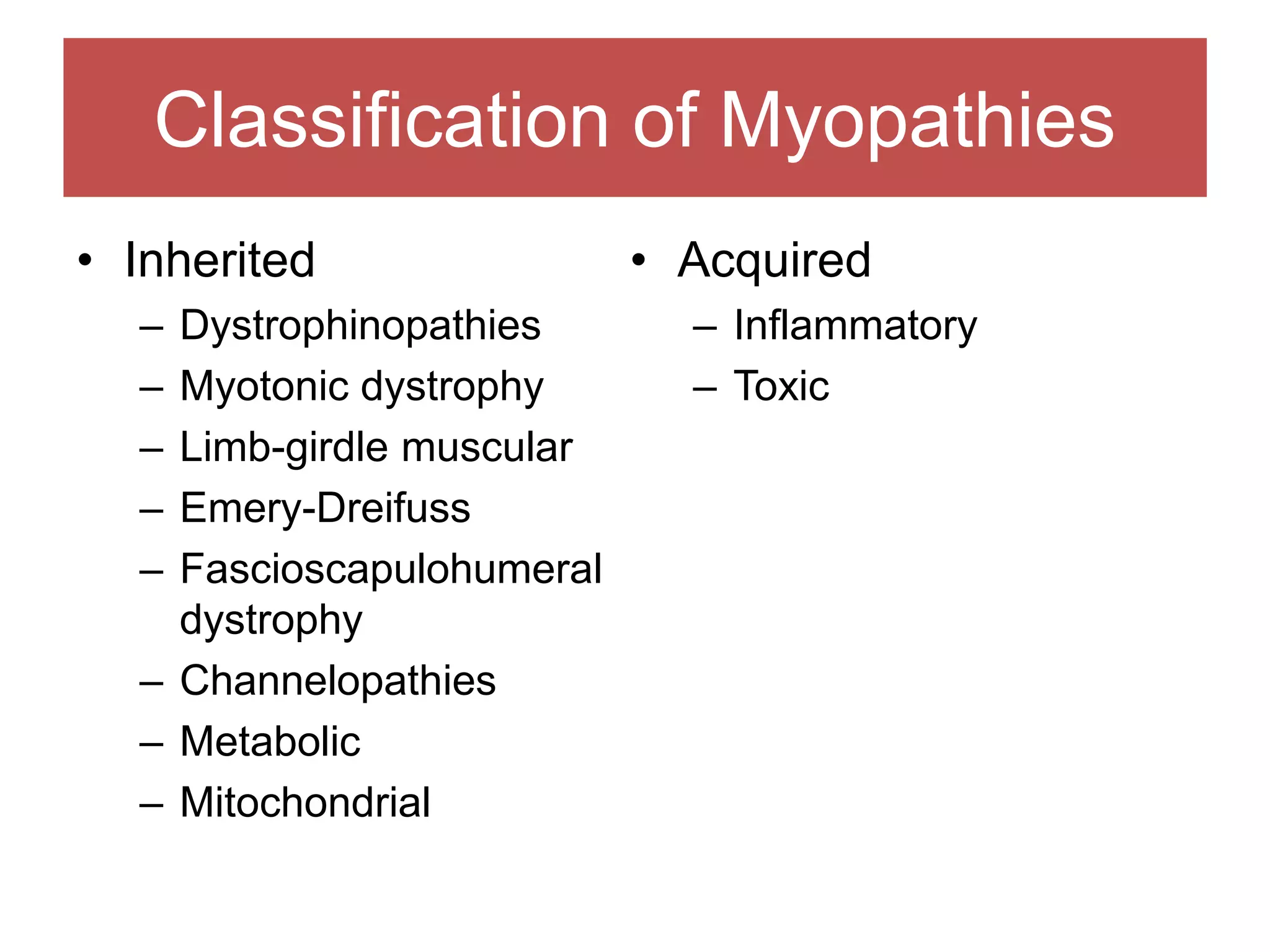 Myopathies | PPTX