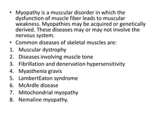 Myopathy | PPT