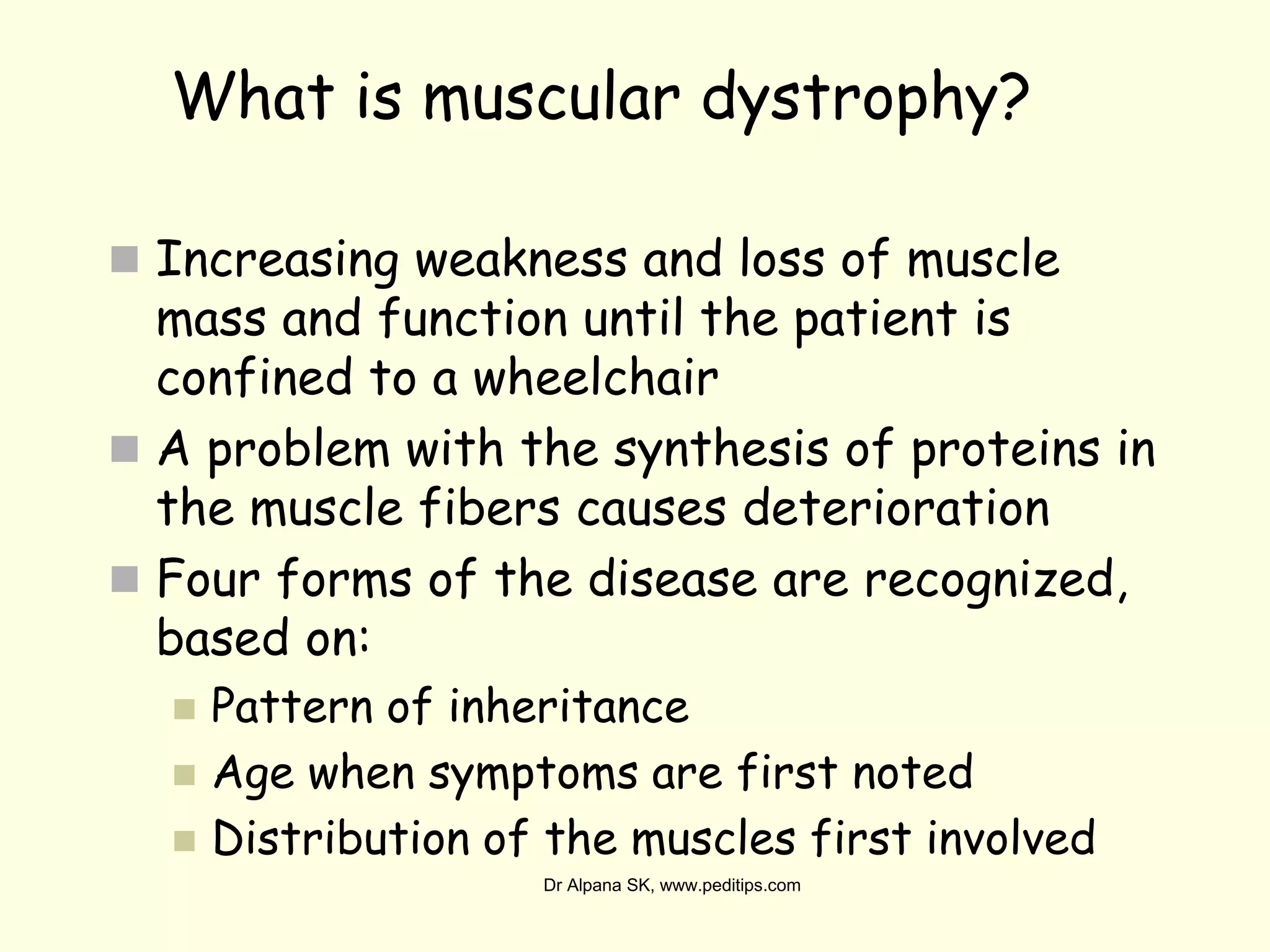 Muscular Dystrophies in Childhood | PPTX