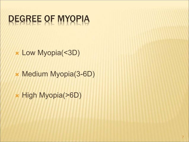 myopia.ppt | Eye and Vision Conditions | Diseases and Conditions
