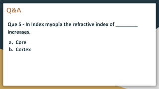 Patho Physiology of Myopia, Etiology and complications | PPT