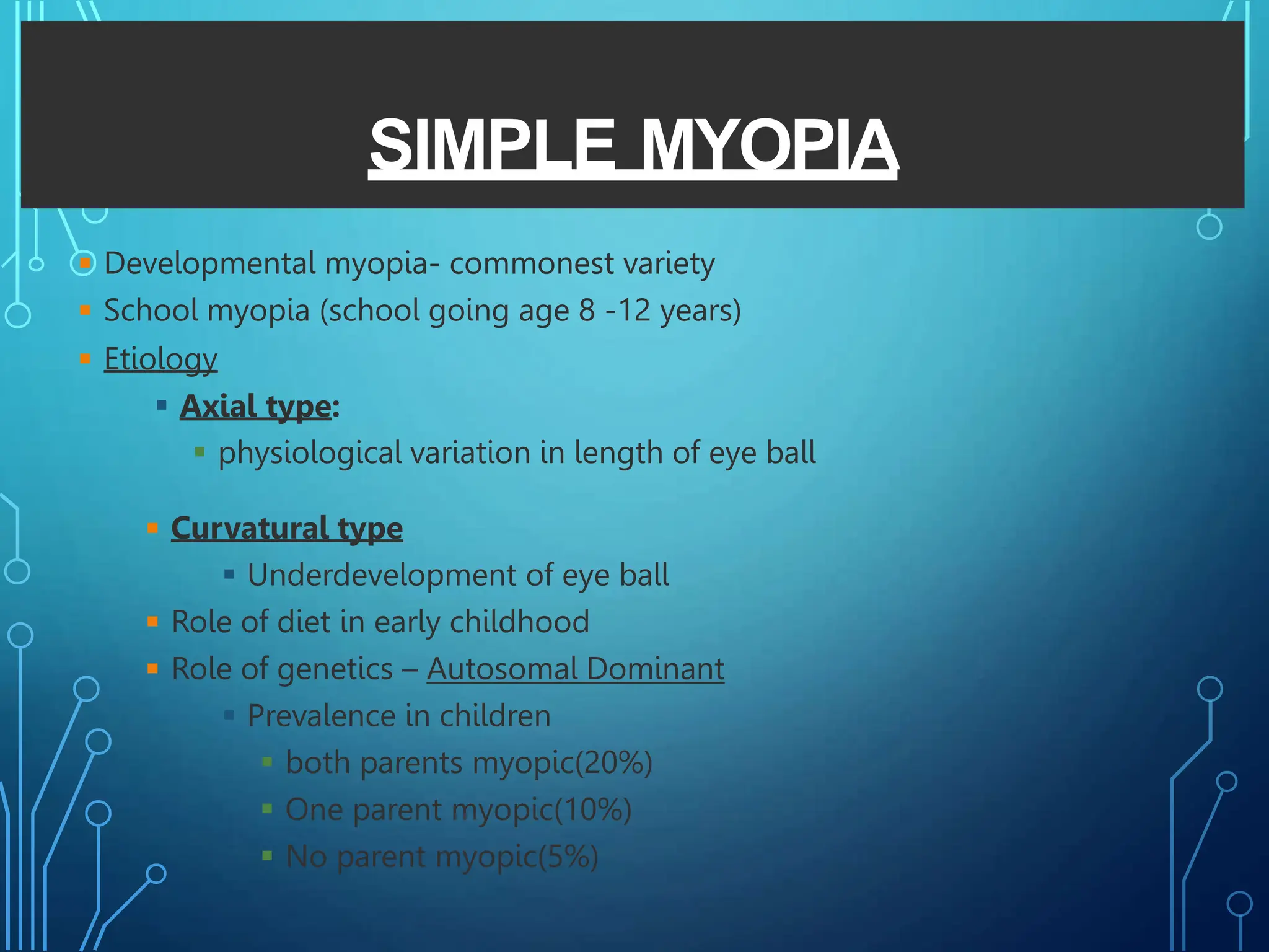 MYOPIA , basics , causes , types and treatment | PPTX